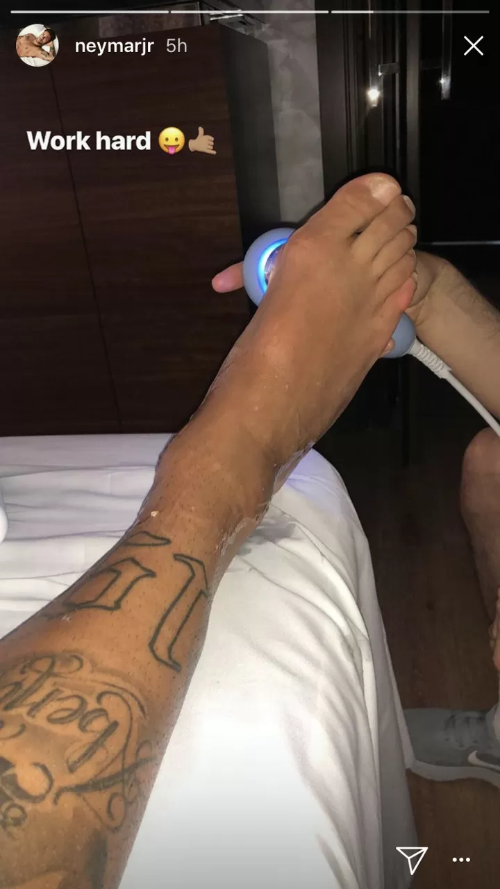 neymar feet bleeding