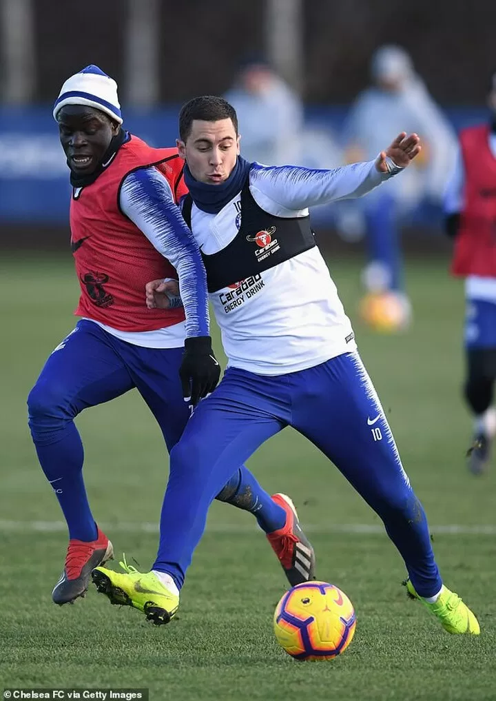 Eden Hazard Chelsea Training Jadon Sancho Can Become The Third Player