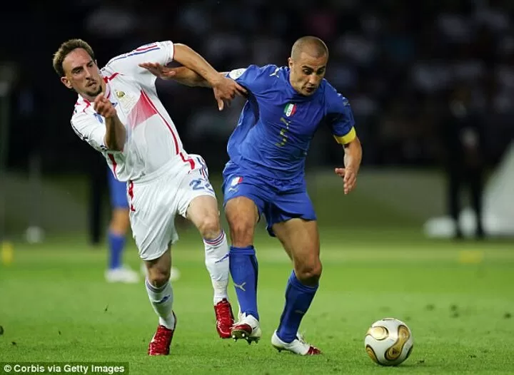 ribery face accident