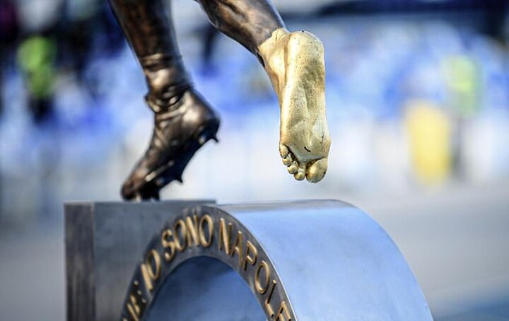 maradona statue napoli stadium