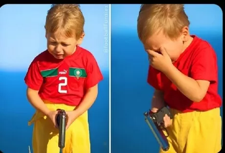 guy crying holding gun