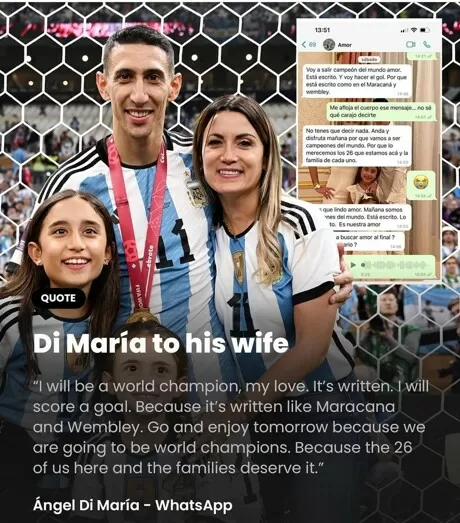 Di Maria Wife Di Maria's Wife Reveals Special Message Sent By