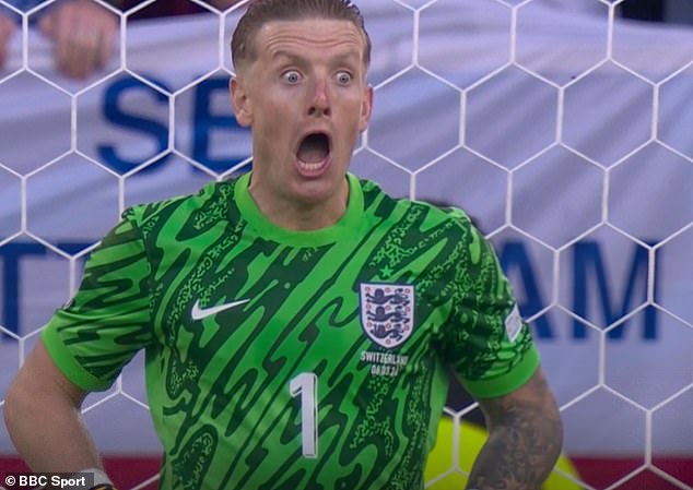 England fans hail Pickford's 'masterclass' as he is spotted pulling ...