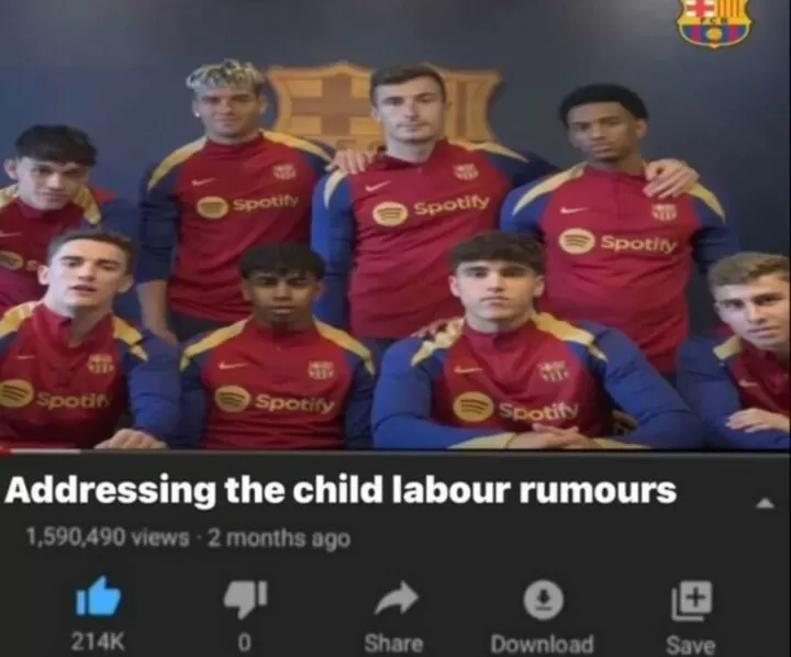 Barca Funny Daily Funny Moments: Barça Addresses The Child Labour