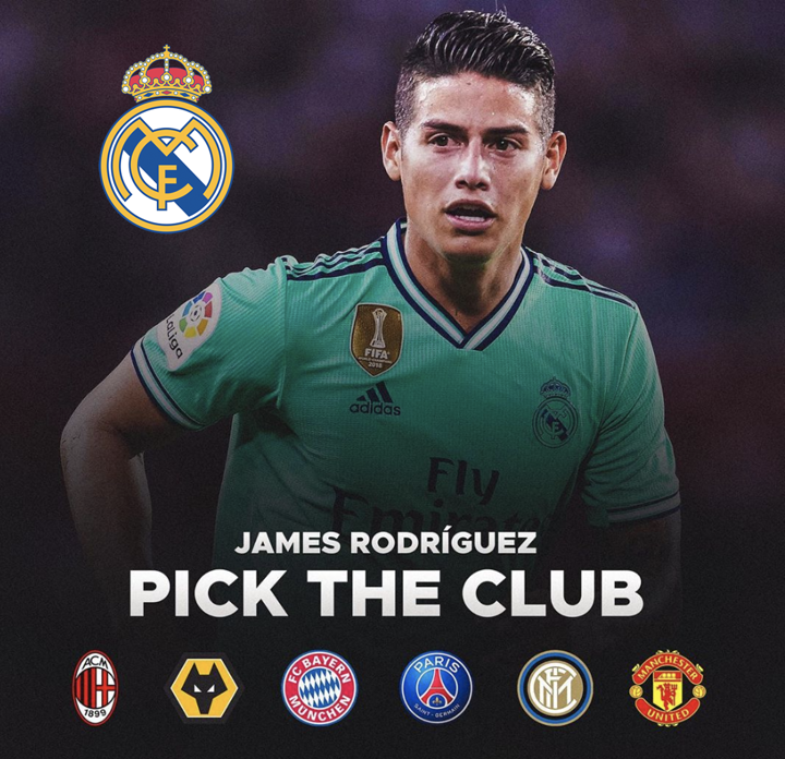 Should James stay at Madrid Choose ONE club for the Colombian next season All Football