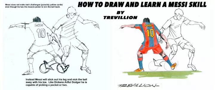 how to draw messi tutorial
